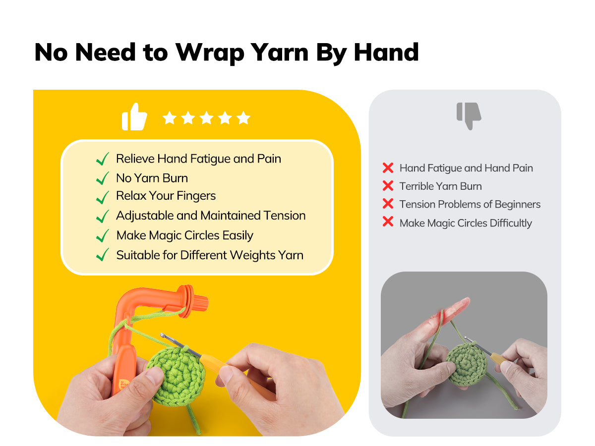 Caydo Crochet Holder - 3 in 1 Yarn Guide Tool