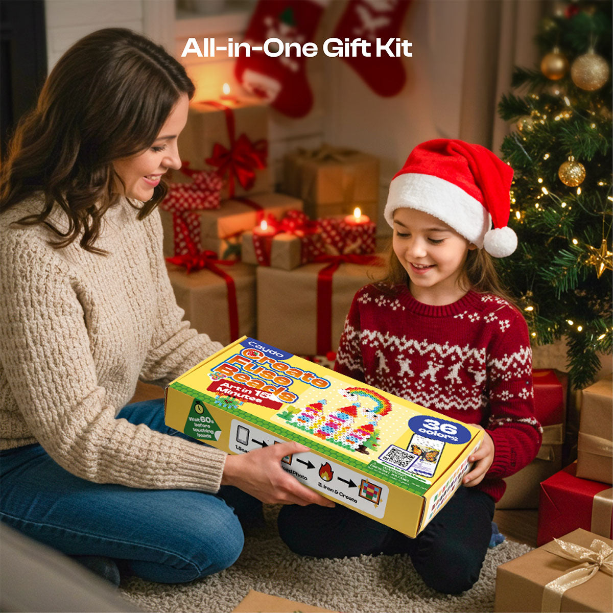 36 Colors Caydo Fuse Beads Kit with 200+ Patterns in Smart Design App